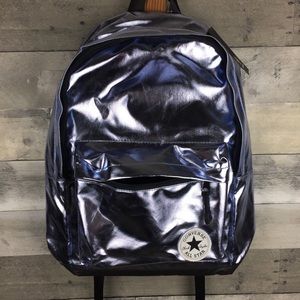 Converse | Bags | Nwt Converse All Star Metallic Backpack Light Blue ...